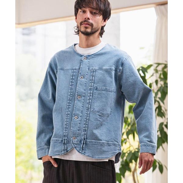 ZOZO問い合わせ番号:105975175ショップ:CAMBIO，カンビオブランド:CAMBIO，カンビオ商品名:mj11515-ノーカラーデニムジャケット(BP-BFS0099)カテゴリ:ジャケット/アウター>デニムジャケットブラン...