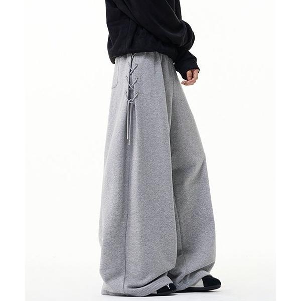 『セール実施中』ZOZO問い合わせ番号:105976800ショップ:Teem Store，チームストアブランド:link lot，リンクロット商品名:サイドレースアップワイドスウェットパンツカテゴリ:パンツ>スウェットパンツブランド品...