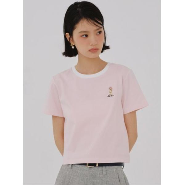 ZOZO問い合わせ番号:105976982ショップ:LILY BROWN，リリー ブラウンブランド:LILY BROWN，リリーブラウン商品名:【Lily Bear】コンパクトTシャツ(接触冷感)カテゴリ:トップス>Tシャツ/カットソ...