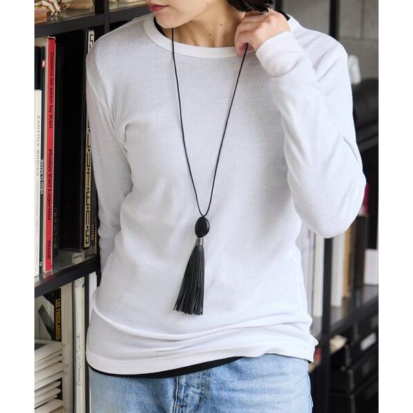 ZOZO問い合わせ番号:105977619ショップ:ear PAPILLONNER，イア パピヨネブランド:ear PAPILLONNER，イアパピヨネ商品名:【ouchi企画】ブラックタッセルネックレスカテゴリ:アクセサリー>ネック...