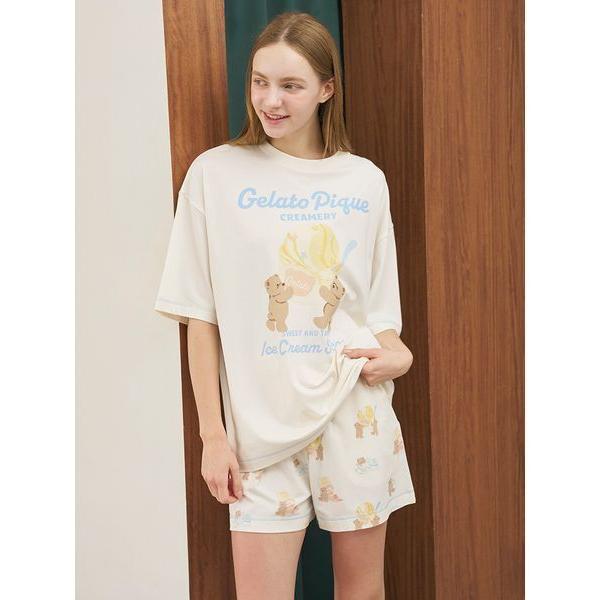 ZOZO問い合わせ番号:106012856ショップ:gelato pique，ジェラート　ピケブランド:gelato pique，ジェラートピケ商品名:アイスクリームベアワンポイントTシャツカテゴリ:ルームウェア>ルームウェア/パジャ...