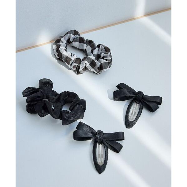 ZOZO問い合わせ番号:106013235ショップ:ROPE' PICNIC，ロぺピクニックブランド:ROPE' PICNIC，ロペピクニック商品名:【KIDS/キッズ】チェックシュシュ×ヘアピンセットカテゴリ:ヘアアクセサリー>シュ...