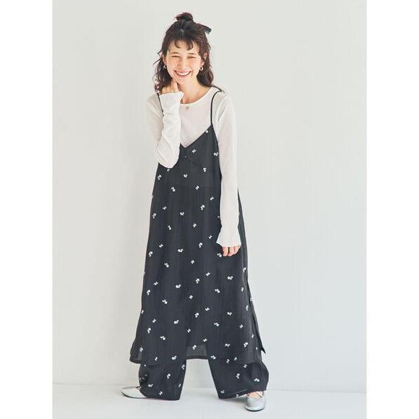 『タイムセール実施中』ZOZO問い合わせ番号:106013325ショップ:Samansa Mos2，サマンサ モスモスブランド:Samansa Mos2，サマンサ モスモス商品名:シアー楊柳刺繍キャミソールワンピースカテゴリ:ワンピース/ド...