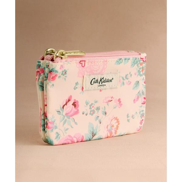 ZOZO問い合わせ番号:106015118ショップ:Cath Kidston，キャス キッドソンブランド:Cath Kidston，キャスキッドソン商品名:ダブル ジップドパース Hackney Roseカテゴリ:財布/小物>ポーチブ...