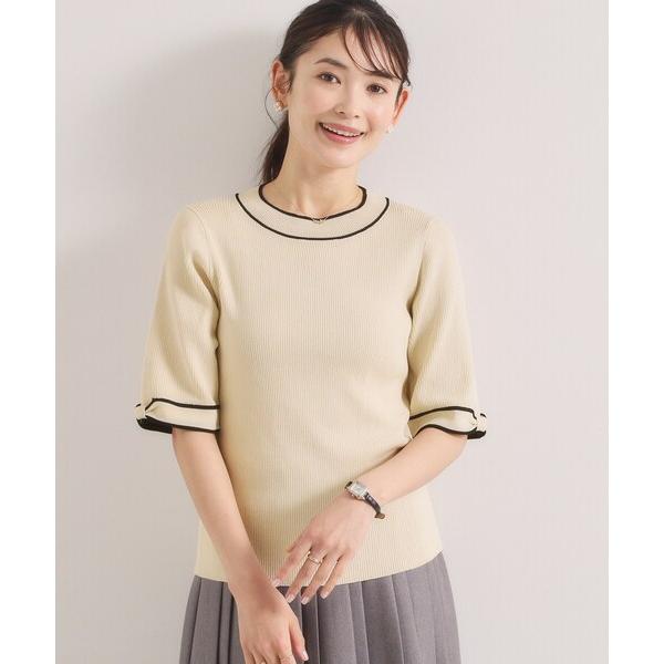 『タイムセール実施中』ZOZO問い合わせ番号:106015256ショップ:WORLD ONLINE STORE SELECT，ワールドオンラインストアセレクトブランド:ITS'DEMO，イッツデモ商品名:【手洗い可】袖口リボンニットカテゴリ...