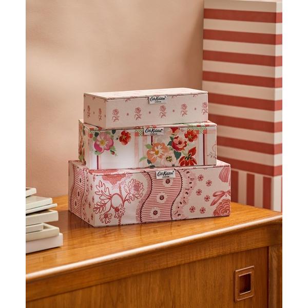 『タイムセール実施中』ZOZO問い合わせ番号:106015403ショップ:Cath Kidston，キャス キッドソンブランド:Cath Kidston，キャスキッドソン商品名:ストレージボックス 3点セット Spitalfields Si...
