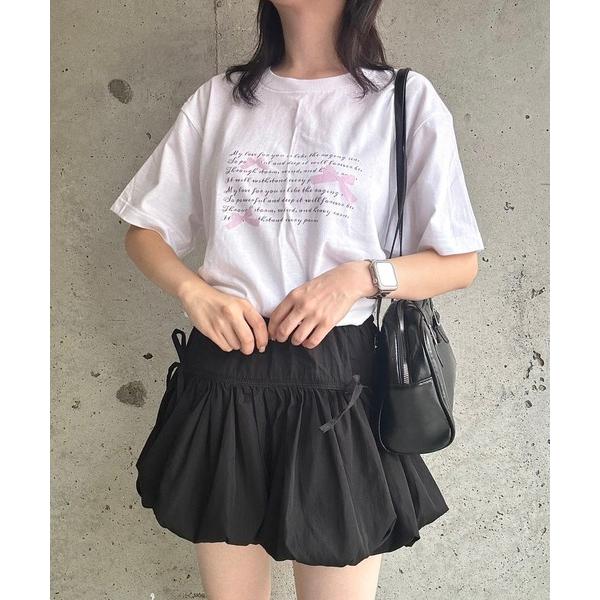 『タイムセール実施中』ZOZO問い合わせ番号:106016483ショップ:merrylatte，メリーラテブランド:etta，エタ商品名:英字ピンクリボン半袖Tシャツカテゴリ:トップス>Tシャツ/カットソーブランド品番:e43素材:綿...