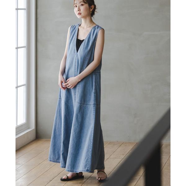 ZOZO問い合わせ番号:106017061ショップ:Spick &amp; Span，スピック アンド スパンブランド:NOBLE，ノーブル商品名:《追加》【洗える】デニム2wayフレアワンピースカテゴリ:ワンピース/ドレス>ワンピー...