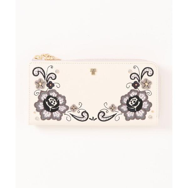 ZOZO問い合わせ番号:106018014ショップ:KUIPO，クイーポブランド:ANNA SUI，アナスイ商品名:ララ Lファスナー長財布カテゴリ:財布/小物>財布ブランド品番:318390素材:牛革原産国:中国カラー:アイボリー，...