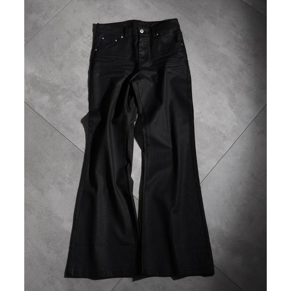 ZOZO問い合わせ番号:106018229ショップ:Art re A，アトリエブランド:LANDNESS，ランドネス商品名:【LANDNESS/ランドネス】COATED DENIM SLIM FLARE PANTS/コーティッドデニムスリム...