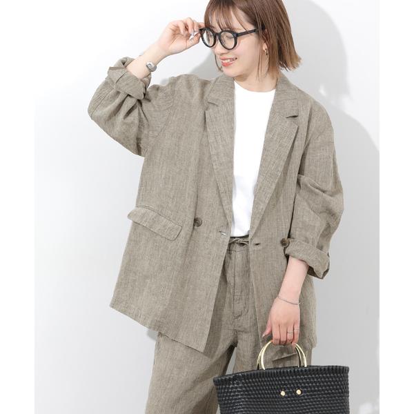 ZOZO問い合わせ番号:106018528ショップ:JOURNAL STANDARD，ジャーナルスタンダードブランド:JOURNAL STANDARD relume，ジャーナルスタンダード　レリューム商品名:ベルギーリネンテーラードダブルジ...