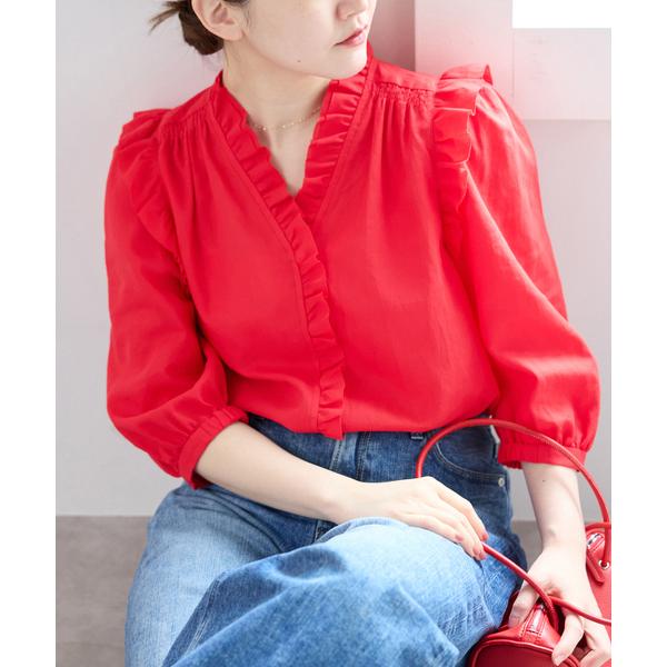 ZOZO問い合わせ番号:106018541ショップ:IENA，イエナブランド:IENA，イエナ商品名:コットンシュリンク7分袖ブラウスカテゴリ:トップス>シャツ/ブラウスブランド品番:26051900932020素材:本体:綿100%...