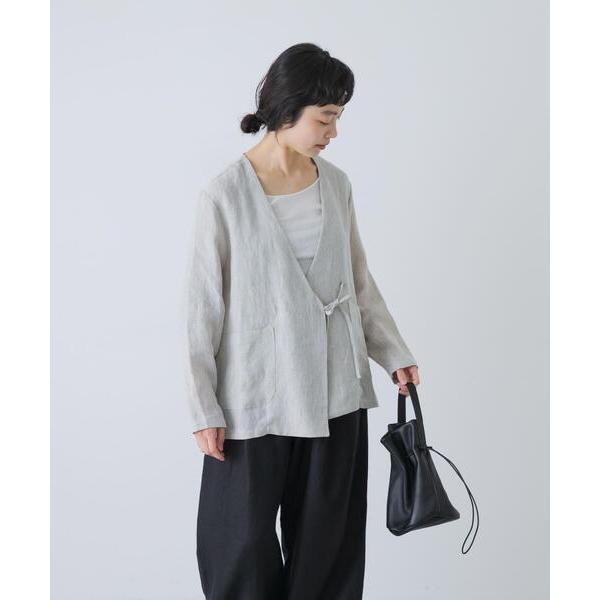 ZOZO問い合わせ番号:106053806ショップ:かぐれ，かぐれブランド:かぐれ，カグレ商品名:リネンカシュクールカーディガンジャケットカテゴリ:ジャケット/アウター>ノーカラージャケットブランド品番:GA26130-2070205...