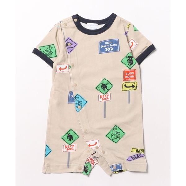 ※このアイテムは返品・交換対象外商品です。ZOZO問い合わせ番号:106053852ショップ:HAKKA，ハッカブランド:hakka baby，ハッカベビー商品名:[ベビー]ロードサインプリント半袖カバーオールカテゴリ:ママ＆ベビー>...