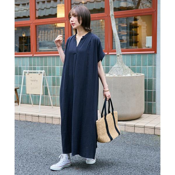 ZOZO問い合わせ番号:106054152ショップ:FREAK'S STORE，フリークスストアブランド:FREAK'S STORE，フリークスストア商品名:限定展開　インド ダブルガーゼ スキッパー フレンチスリーブ ワンピースカテゴリ:...