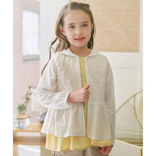 ZOZO問い合わせ番号:106054595ショップ:組曲，クミキョクブランド:組曲，クミキョク商品名:【110-140cm】 オパールレーシーパーカーカテゴリ:トップス>パーカーブランド品番:TOKGLM0401素材:オフホワイト/ラ...