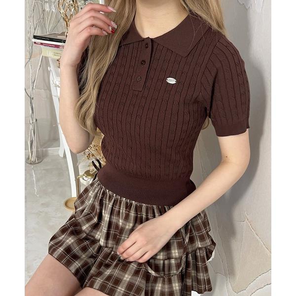 ZOZO問い合わせ番号:106055145ショップ:WEGO，ウィゴーブランド:PHILLY，フィリー，WEGO，ウィゴー商品名:ケーブルニット半袖ポロカテゴリ:トップス>ニット/セーターブランド品番:PL26SM04-L0010素材...