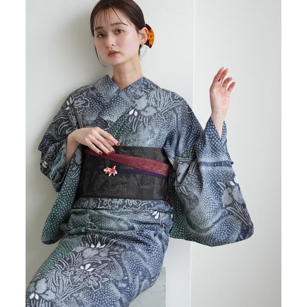 ZOZO問い合わせ番号:106055359ショップ:utatane，ウタタネブランド:utatane，ウタタネ商品名:有松絞り浴衣3点セット utatane 月影の菖蒲カテゴリ:水着/着物・浴衣>浴衣ブランド品番:5010292211...