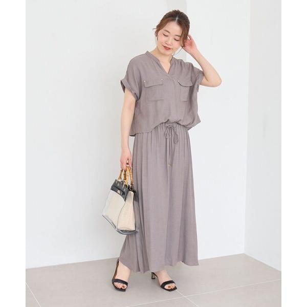 『タイムセール実施中』ZOZO問い合わせ番号:106055836ショップ:le.coeur blanc，ルクールブランブランド:le.coeur blanc，ルクールブラン商品名:リネンライクフロントポケットワンピースカテゴリ:ワンピース/...