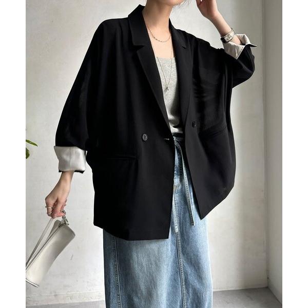 ZOZO問い合わせ番号:106056547ショップ:DouDou，ドゥドゥブランド:DouDou，ドゥドゥ商品名:【WEB限定】ドルマンスリーブテーラードジャケットカテゴリ:ジャケット/アウター>テーラードジャケットブランド品番:DD...