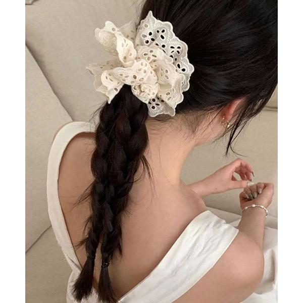 ZOZO問い合わせ番号:106056785ショップ:Mayree，メイリーブランド:almo，アルモ，Mayree，メイリー商品名:【456833】花柄レースシュシュ(RO)カテゴリ:ヘアアクセサリー>シュシュブランド品番:45683...