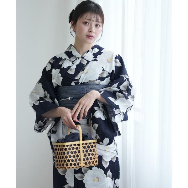 ZOZO問い合わせ番号:106057475ショップ:utatane，ウタタネブランド:utatane，ウタタネ商品名:浴衣3点セット 紺地に透きとおる椿カテゴリ:水着/着物・浴衣>浴衣ブランド品番:5010315111素材:浴衣：綿1...