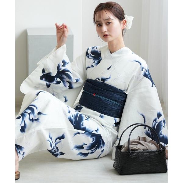 ZOZO問い合わせ番号:106057485ショップ:utatane，ウタタネブランド:utatane，ウタタネ商品名:浴衣3点セット 蒼泳（そうえい）の金魚カテゴリ:水着/着物・浴衣>浴衣ブランド品番:5010315511素材:浴衣：...