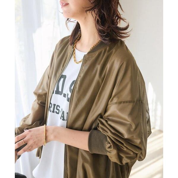 『タイムセール実施中』ZOZO問い合わせ番号:106058399ショップ:RIVE DROITE，リヴドロワブランド:RIVE DROITE，リヴドロワ商品名:予約【ほどよい抜け感】グロッシーシアーブルゾンカテゴリ:ジャケット/アウター&g...