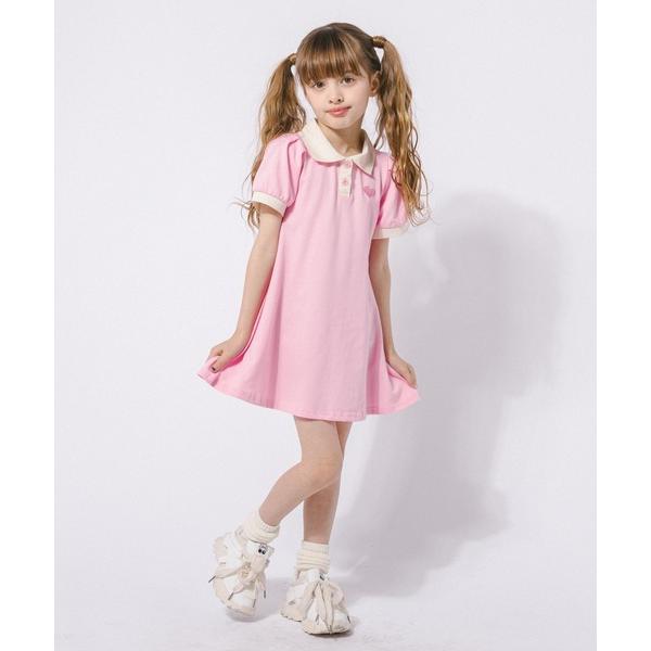 ZOZO問い合わせ番号:106058950ショップ:moredays store，モアデイズ・ストアブランド:URBAN CHERRY，アーバンチェリー商品名:ワンポイントハートデザインフレアポロワンピースカテゴリ:ワンピース/ドレス&gt...