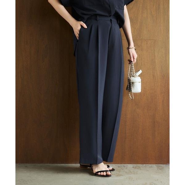 ZOZO問い合わせ番号:106089318ショップ:cross marche，クロスマルシェブランド:CROSS FUNCTION，クロスファンクション商品名:《防シワ》サマナチュラリュクス ツータックワイドパンツ【CROSS FUNCTI...