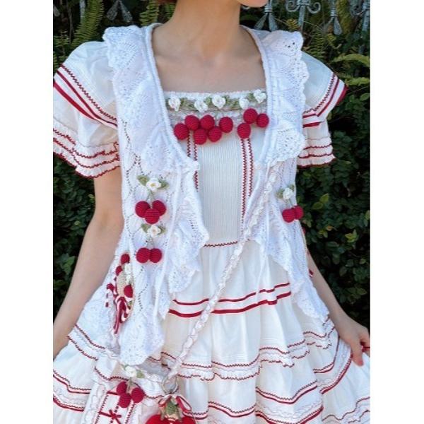 ZOZO問い合わせ番号:106094473ショップ:PINK HOUSE，ピンクハウスブランド:PINK HOUSE，ピンクハウス商品名:さくらんぼモチーフ使いフリルワンピースカテゴリ:ワンピース/ドレス>ワンピースブランド品番:A2...