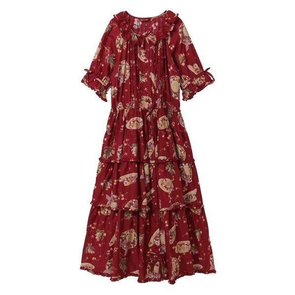 ZOZO問い合わせ番号:106094490ショップ:PINK HOUSE，ピンクハウスブランド:PINK HOUSE，ピンクハウス商品名:さくらんぼの日曜日プリントワンピースカテゴリ:ワンピース/ドレス>ワンピースブランド品番:A21...