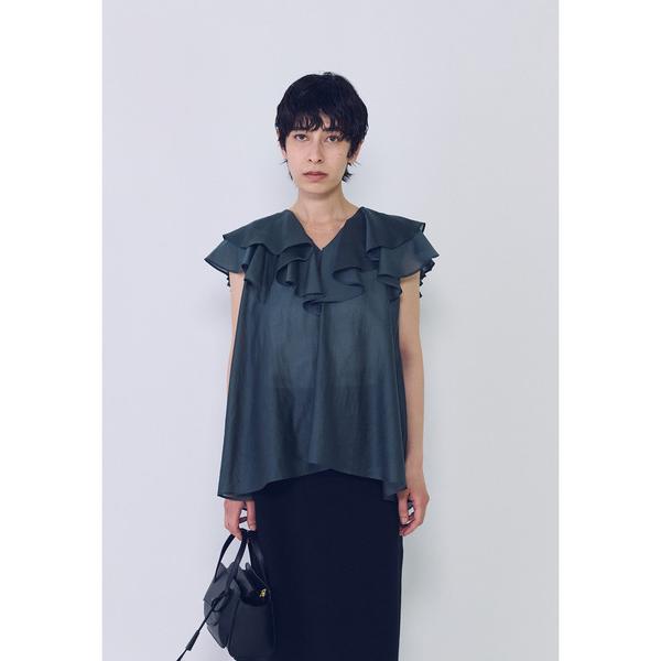 ZOZO問い合わせ番号:106094505ショップ:1er Arrondissement，プルミエ　アロンディスモンブランド:1er Arrondissement，プルミエアロンディスモン商品名:シアーテンセルフリルブラウスカテゴリ:トップ...