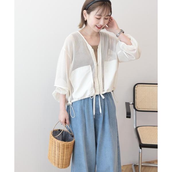 ZOZO問い合わせ番号:106094824ショップ:AMERICAN HOLIC，アメリカンホリックブランド:AMERICAN HOLIC，アメリカンホリック商品名:メッシュ異素材ブルゾンカテゴリ:ジャケット/アウター>ブルゾンブラン...
