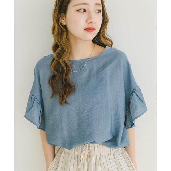 ZOZO問い合わせ番号:106097446ショップ:ITEMS URBAN RESEARCH，アイテムズ アーバンリサーチブランド:ITEMS URBANRESEARCH，アイテムズ アーバンリサーチ商品名:袖フリルブラウスカテゴリ:トップ...