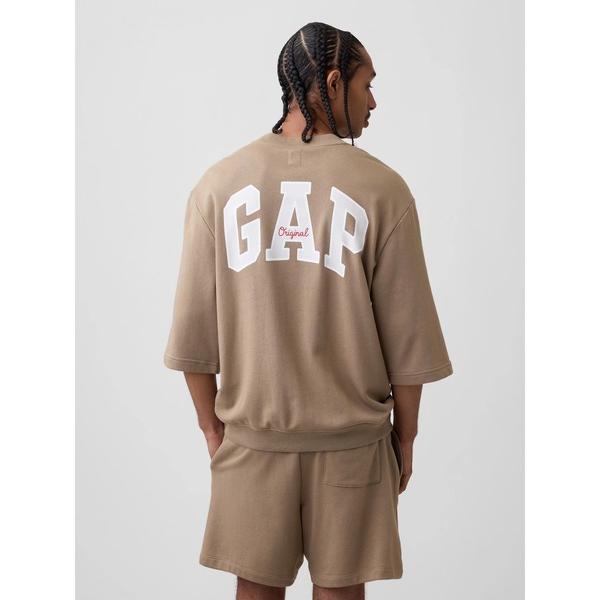 ZOZO問い合わせ番号:106097985ショップ:GAP，ギャップブランド:GAP，ギャップ商品名:オーバーサイズ GAPロゴ フレンチテリーTシャツカテゴリ:トップス>スウェットブランド品番:894498素材:コットン 77%， ...