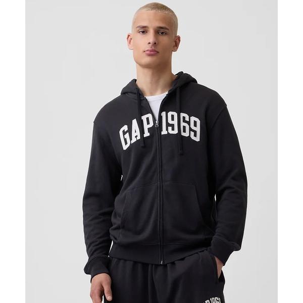 ZOZO問い合わせ番号:106098002ショップ:GAP，ギャップブランド:GAP，ギャップ商品名:フレンチテリー リラックスフィット GAP1969ロゴ ジップアップパーカーカテゴリ:トップス>パーカーブランド品番:898689素...