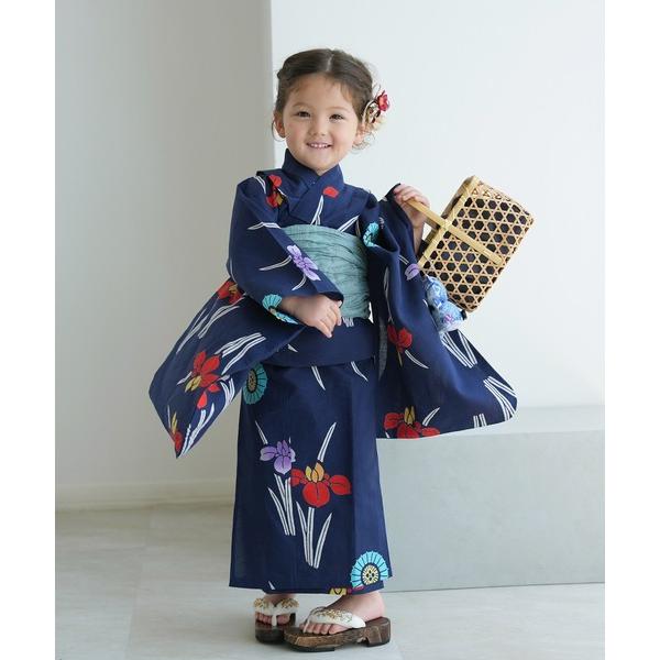 ZOZO問い合わせ番号:106099346ショップ:utatane，ウタタネブランド:utatane，ウタタネ商品名:キッズ浴衣3点セット 女の子 utatane×注染工房 kids 日本製注染カテゴリ:水着/着物・浴衣>浴衣ブランド...
