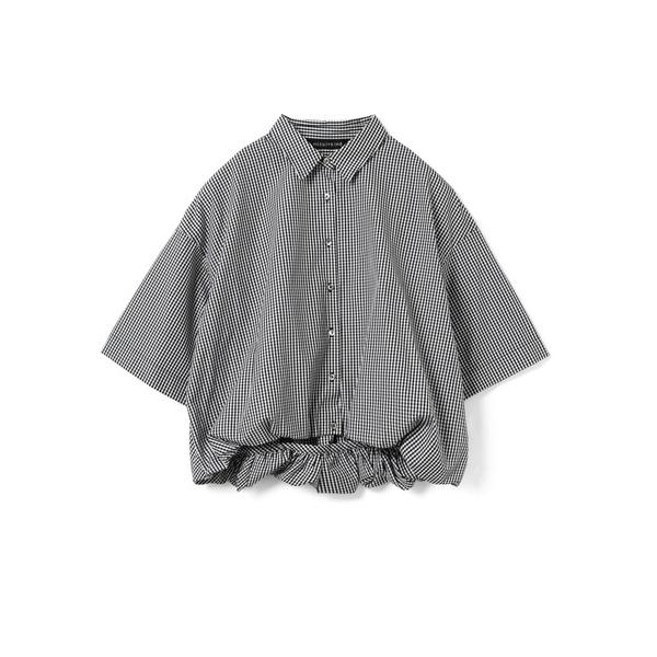 ZOZO問い合わせ番号:106099815ショップ:MARcourt，マーコートブランド:mizuiroind，ミズイロインド商品名:mizuiro ind ストライプハーフスリーブバルーンシャツカテゴリ:トップス>シャツ/ブラウスブ...