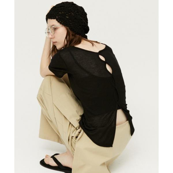 ZOZO問い合わせ番号:106100014ショップ:Auntie Rosa，アンティローザブランド:Auntie Rosa Holiday，アンティローザホリデー商品名:2WAYツイストシアー半袖プルオーバーカテゴリ:トップス>Tシャ...
