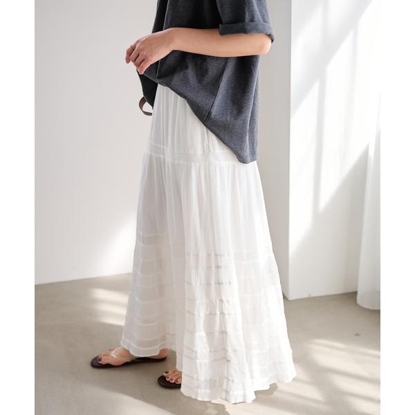 ZOZO問い合わせ番号:106100061ショップ:Spick &amp; Span，スピック アンド スパンブランド:FRAMeWORK，フレームワーク商品名:≪追加≫コットンメッシュ切り替えスカート 2カテゴリ:スカート>スカート...