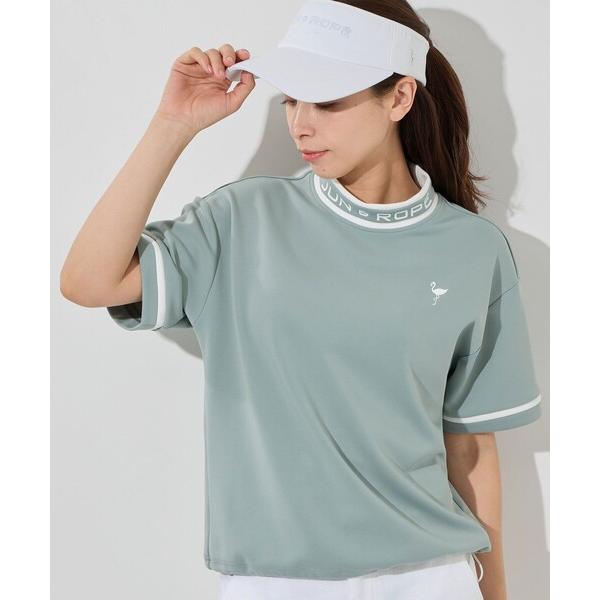 ZOZO問い合わせ番号:106135882ショップ:ROPE'，ロぺブランド:JUN&amp;ROPE'，ジュンアンドロペ商品名:ダンボールニット5分袖配色プルオーバー/セットアップ対応・UV・接触冷感カテゴリ:トップス>Tシャツ/カ...