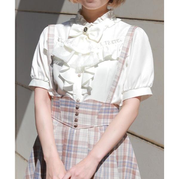 ZOZO問い合わせ番号:106137208ショップ:axes femme，アクシーズファムブランド:axes femme，アクシーズファム商品名:リボン×ジャボブローチブラウスカテゴリ:トップス>シャツ/ブラウスブランド品番:CI81...