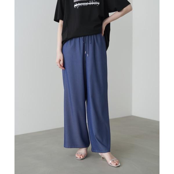 ZOZO問い合わせ番号:106138642ショップ:Bou Jeloud，ブージュルードブランド:Bou Jeloud，ブージュルード商品名:T/Rデニム風セミワイドパンツカテゴリ:パンツ>その他パンツブランド品番:3716206素材...