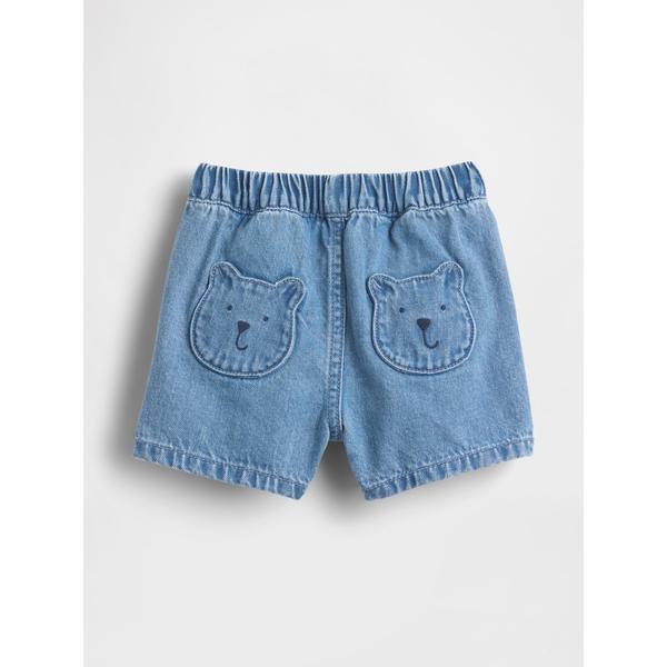 『タイムセール実施中』ZOZO問い合わせ番号:106138958ショップ:GAP，ギャップブランド:GAP，ギャップ商品名:くまさん ポケット プルオンデニムショートパンツ (ベビー)カテゴリ:パンツ>デニムパンツブランド品番:883...