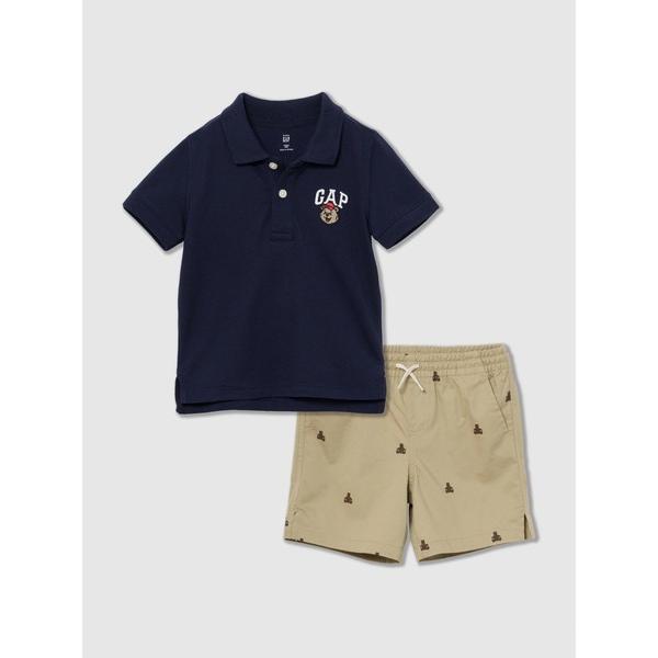 ZOZO問い合わせ番号:106139016ショップ:GAP，ギャップブランド:GAP，ギャップ商品名:ブラナンベア ポロシャツ コーデセット (ベビー)カテゴリ:ジャケット/アウター>セットアップブランド品番:898146素材:シャツ...