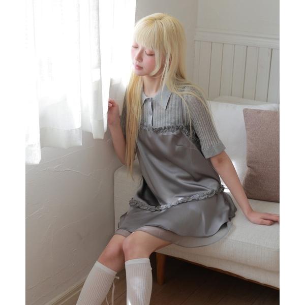 『タイムセール実施中』ZOZO問い合わせ番号:106139682ショップ:Lace Ladies，レースレディースブランド:LiLIN，リリン商品名:イレギュラーヘム フリル ワンピースカテゴリ:ワンピース/ドレス>チュニックブランド...