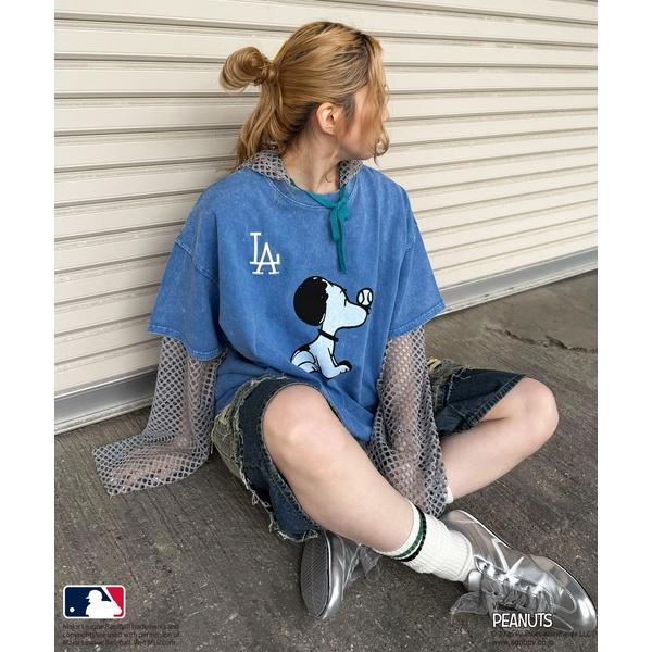 ZOZO問い合わせ番号:106139846ショップ:DOUBLE NAME，ダブルネームブランド:MLB，メジャーリーグベースボール，DOUBLE NAME，ダブルネーム商品名:【MLB×PEANUTS】 50's RETRO BIG TE...