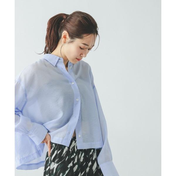 ZOZO問い合わせ番号:106139852ショップ:GLOBAL WORK，グローバルワークブランド:GLOBAL WORK，グローバルワーク商品名:シルキータッチシアークロップドシャツ/636682カテゴリ:トップス>シャツ/ブラウ...
