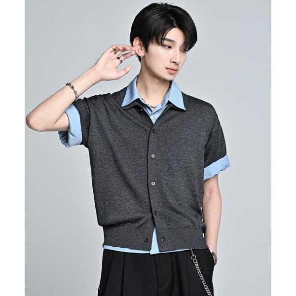 ZOZO問い合わせ番号:106141620ショップ:ADRER，アドラーブランド:ADRER，アドラー商品名:Short Sleeve Knit Shirt Cardigan / Machine Washable ／ 半袖ニットシャツカーデ...